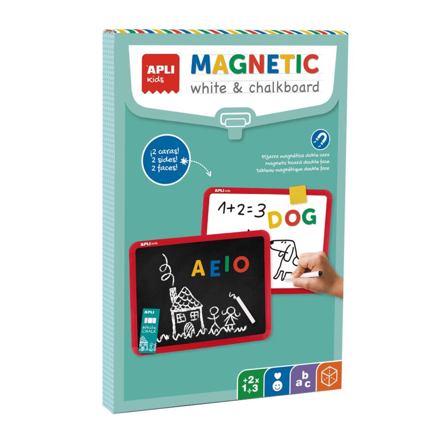 APLI Kids Double-sided Magnetic Writing Board Pen/Crayon | Kids Made